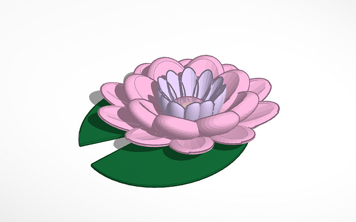 3D design Waterlily Flower - Tinkercad
