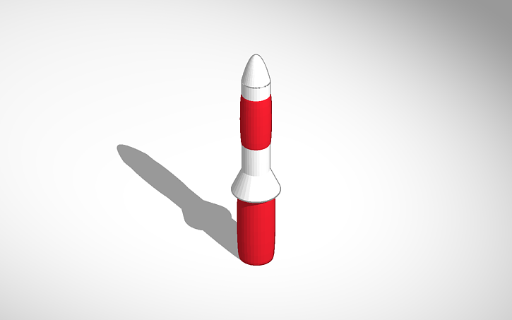 3D design Nate's magnificent fire thruster rocket | Tinkercad