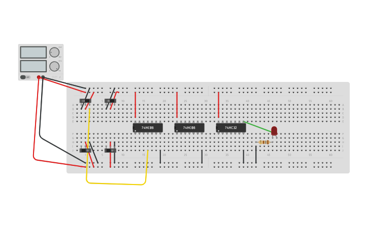 Circuit design voting circuit | Tinkercad