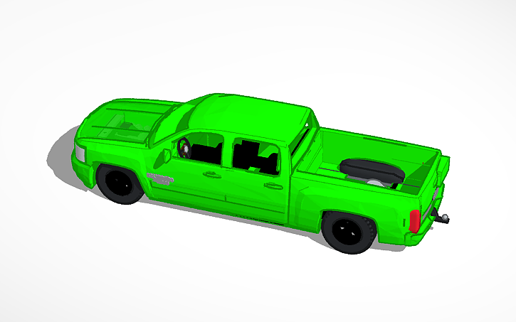 3D design Chevy silverado 2500 crew cab duramax diesel lowrider - Tinkercad