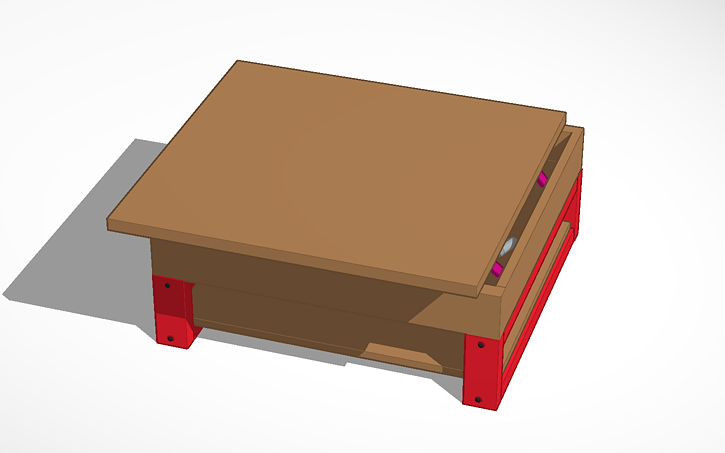 3D design Lift Top Coffee Table w/Secondary Shelf | Tinkercad