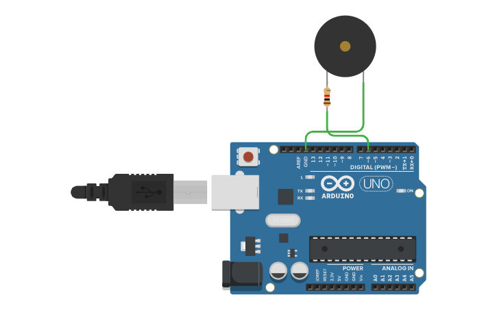 Circuit design Keyboard Piano V2 | Tinkercad