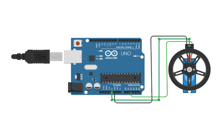 Circuit design Micro Servo - Tinkercad