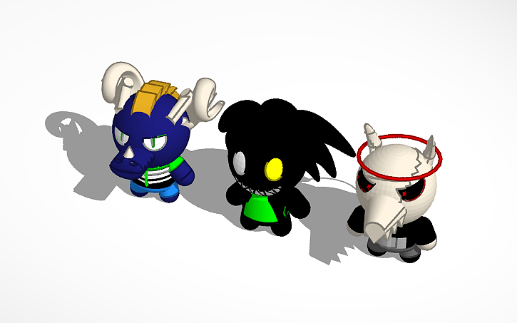 3D design chibi twitter gang - Tinkercad