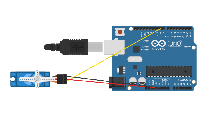 Circuit Design Servo Tinkercad