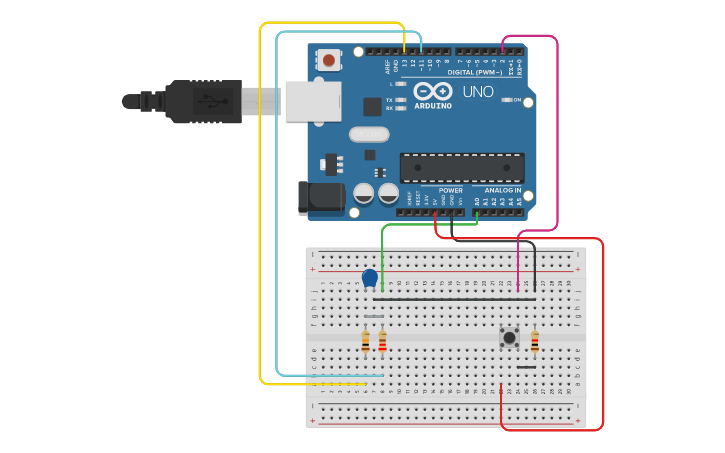 Circuit design capacitance sensor - Tinkercad