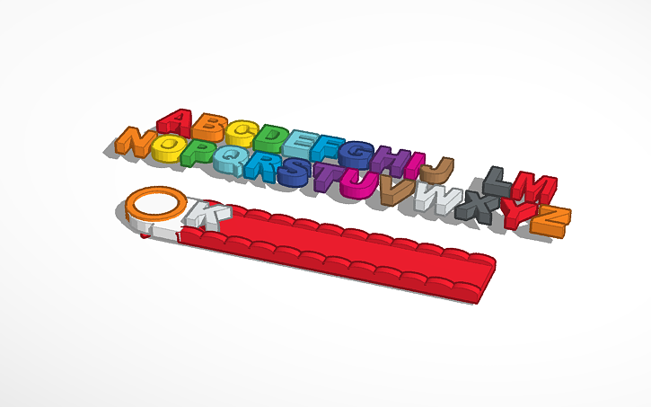 3D design Key Ring - Tinkercad