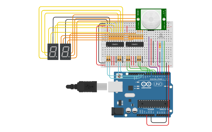Circuit design Corona Hand Wash Timer | Tinkercad