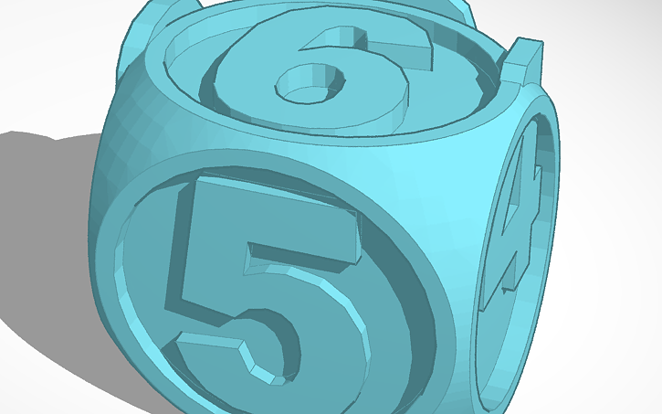 3D design Lesson: Die on the workplane result - Tinkercad