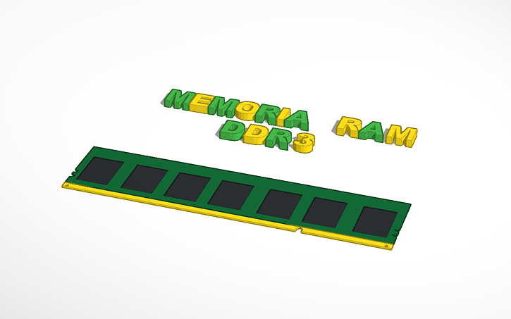 3D design memoria-ram - Tinkercad