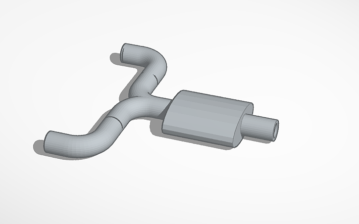 3D design SCG Rear Exhaust #1 - Tinkercad