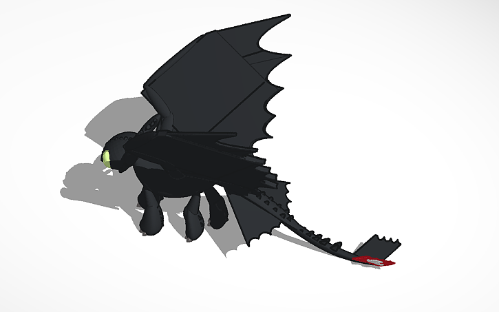 3D design Toothless my favorite dragon | Tinkercad