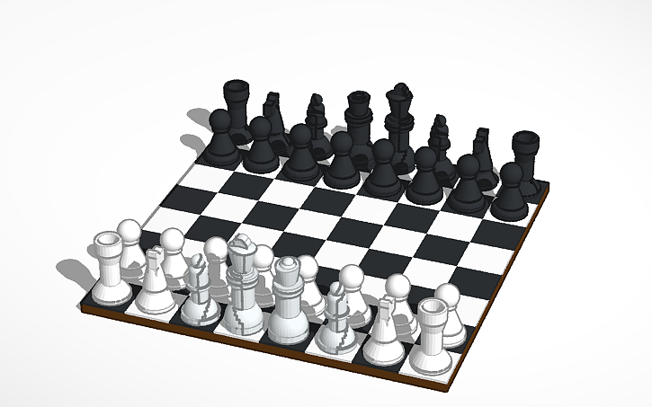 3D design chess board - Tinkercad