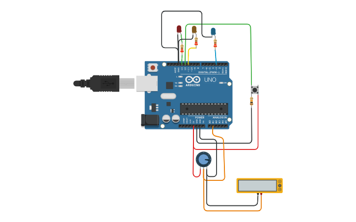 Circuit design Serial MultiControl | Tinkercad