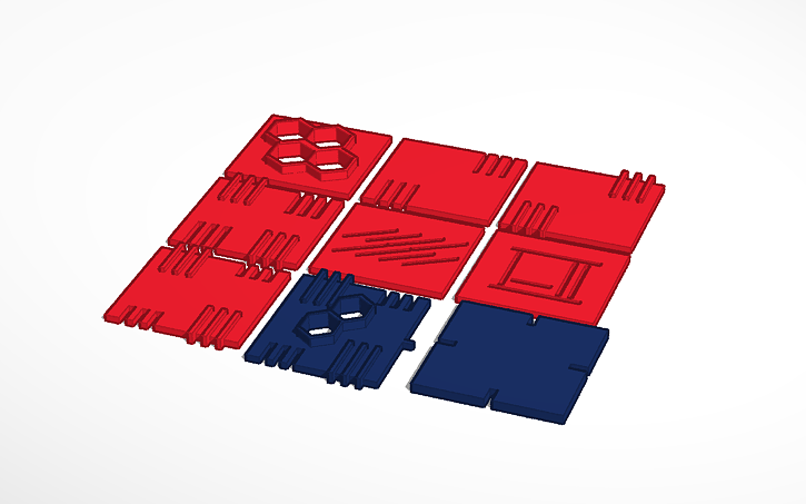 3D design Small box - Wall designs + FUNCTIONAL SNAP GRID, BLUE - Tinkercad