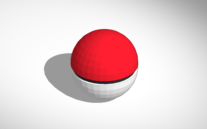 3D design poke ball | Tinkercad
