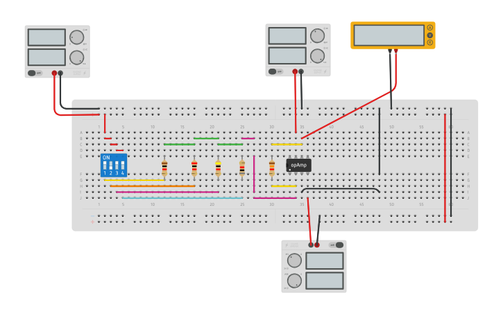 Circuit design DAC serial - Tinkercad