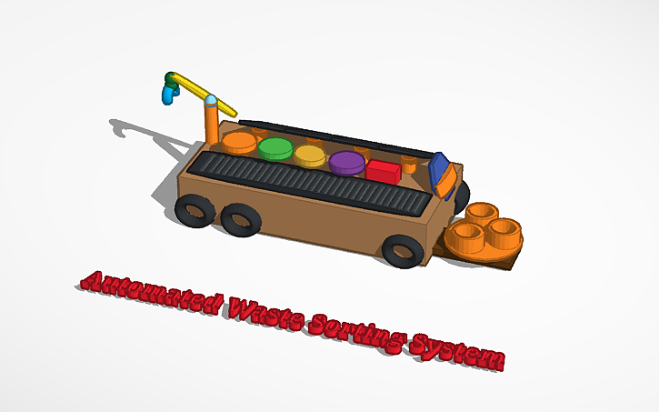 3D design Automated waste sorting system - Tinkercad