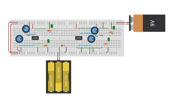 Circuit design Assignment 5.2: Battery Monitoring Circuit - Tinkercad