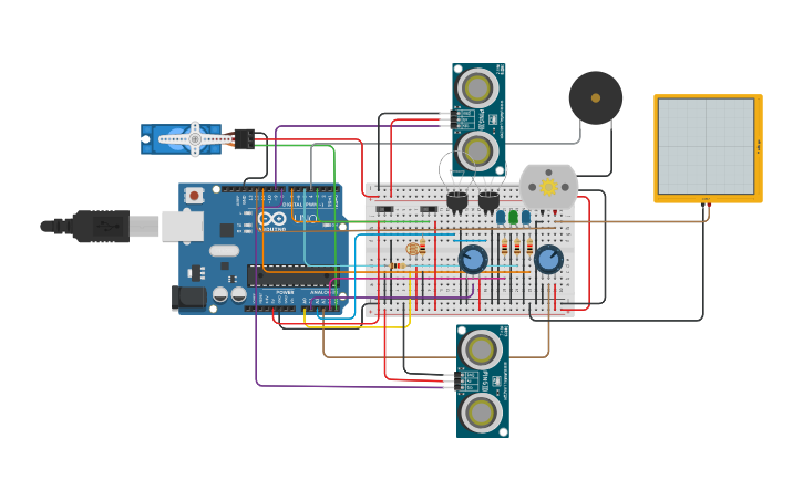 Circuit design Car Body Electronics Mini Project - Tinkercad