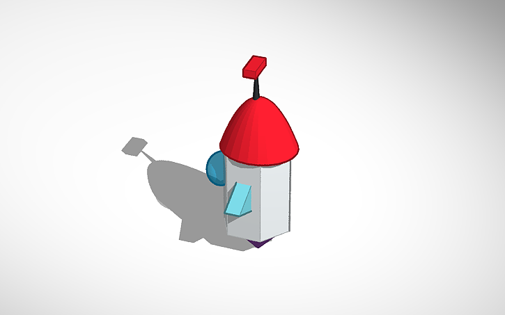 3D design Igelkottens Raket - Tinkercad