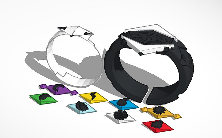 3D design Z rings and Z crystals - Tinkercad