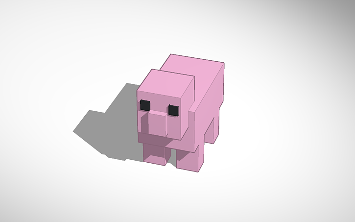 3D design Minecraft Pig - Tinkercad