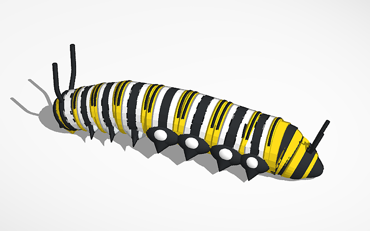 3D design Monarch Caterpillar - Tinkercad