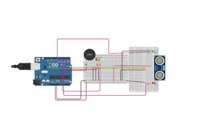 Circuit design Motion Detection - Tinkercad