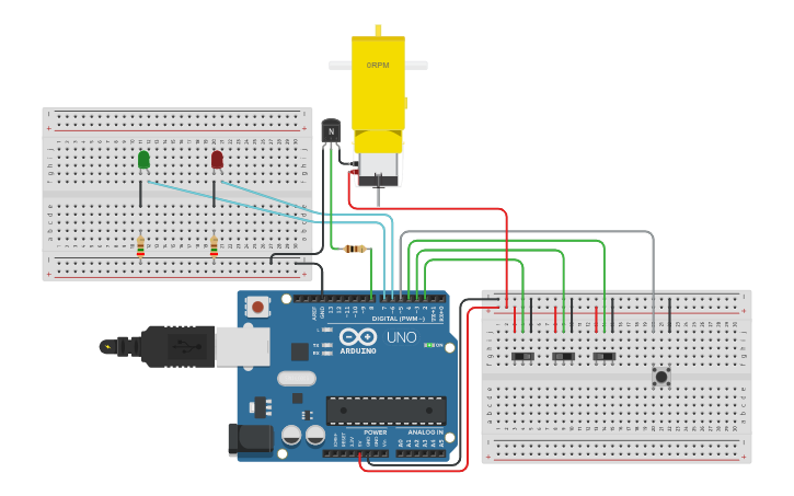Circuit design Monitor Serie | Tinkercad