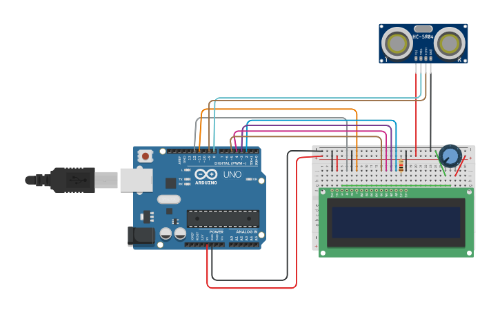 Circuit design dist uv sensor - Tinkercad