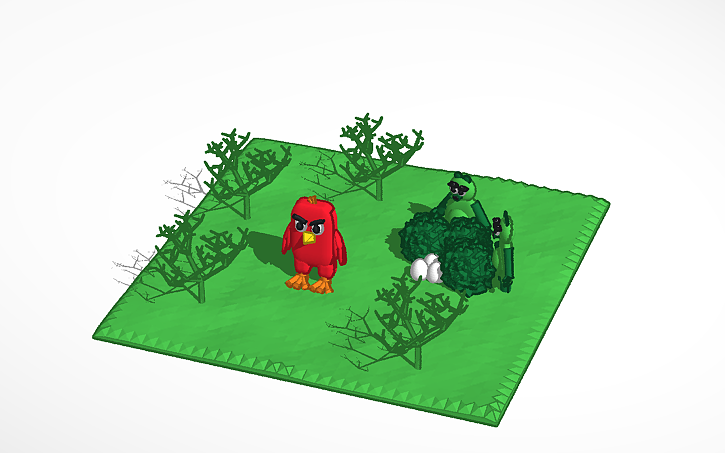 3D design angry birds - Tinkercad