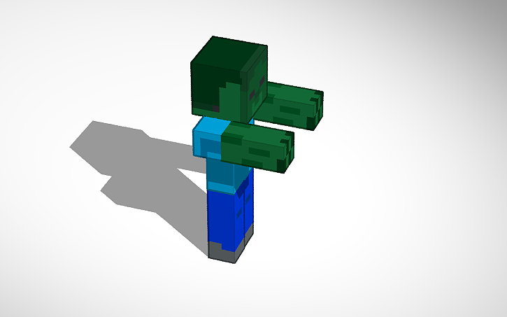 3D design minecraft zombie - Tinkercad