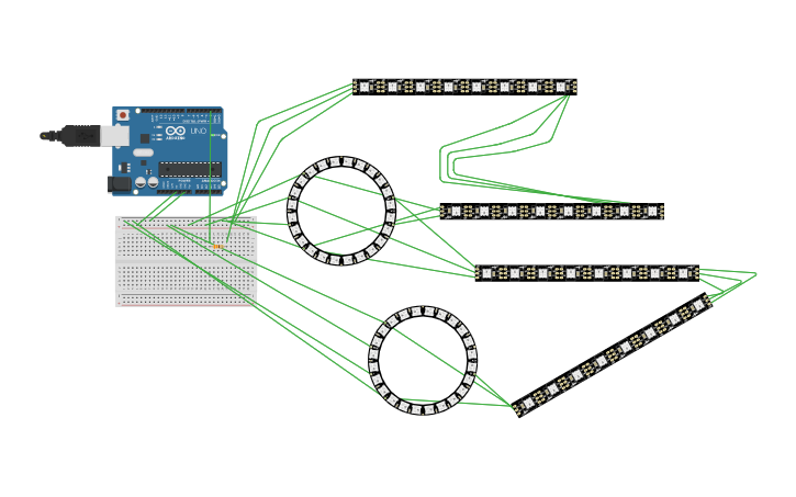 Circuit design Neopixel JIu - Tinkercad