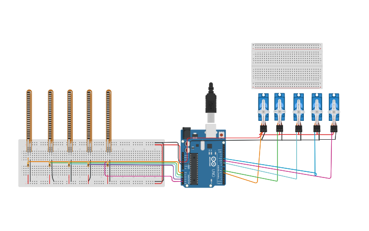 Circuit design Goniometric Glove - Tinkercad
