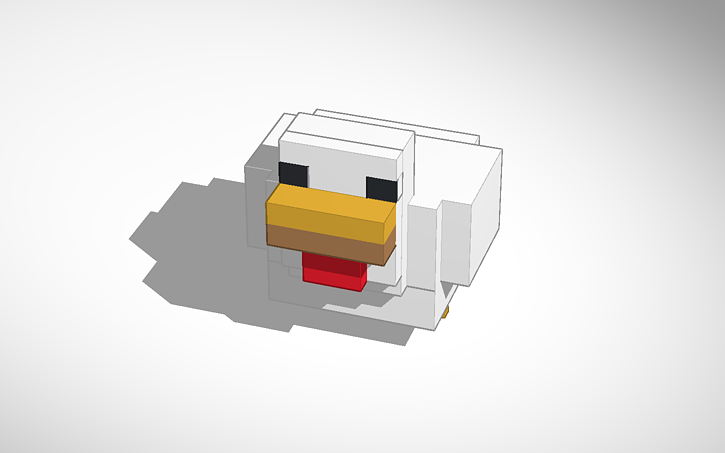 3D design Minecraft Chicken - Tinkercad
