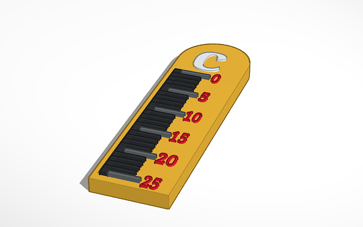3D design termometre - Tinkercad