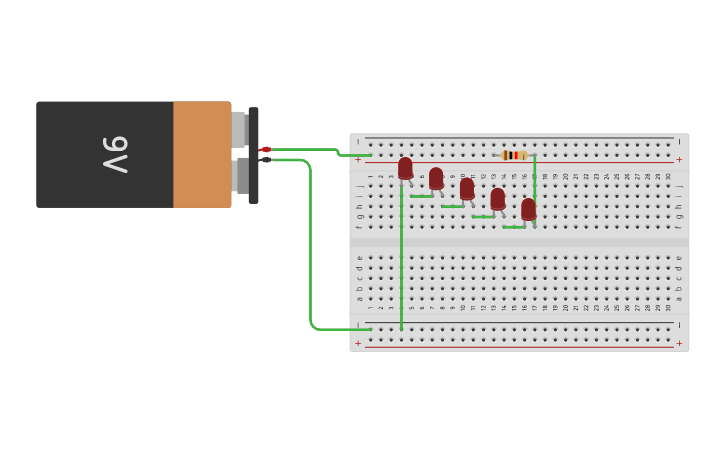 Circuit design Series Circuit - Tinkercad