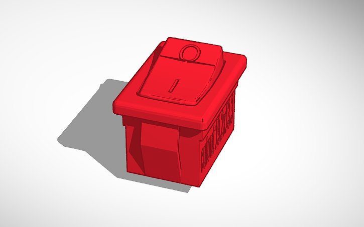 3D design rocker switch | Tinkercad