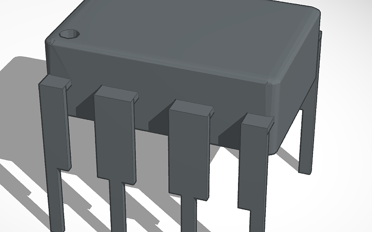 3D design Attiny85 - Tinkercad