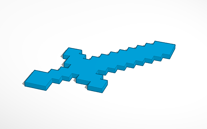 3D design Minecraft Sword - Tinkercad