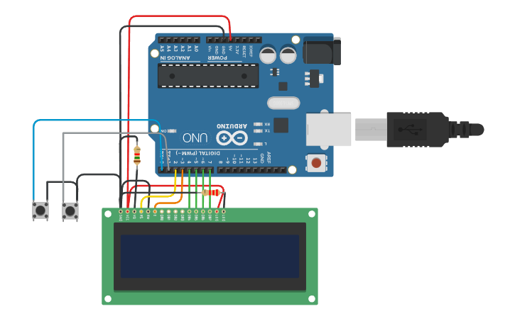 Circuit design ARDUINO DIGITAL CLOCK WITH TINKERCAD - Tinkercad