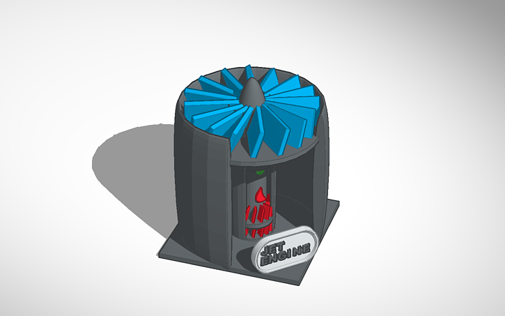 3D design jet engine by me | Tinkercad
