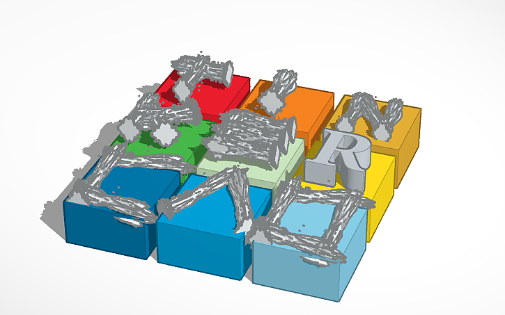 3D design tombstone TCAD logo - Tinkercad