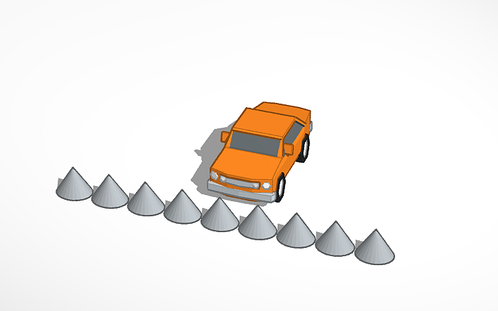 3D design car obstacles - Tinkercad