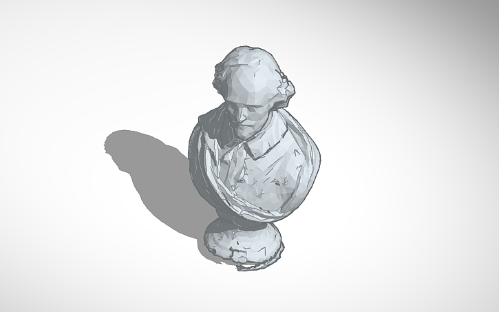 3D design William Shakespeare bust - Tinkercad