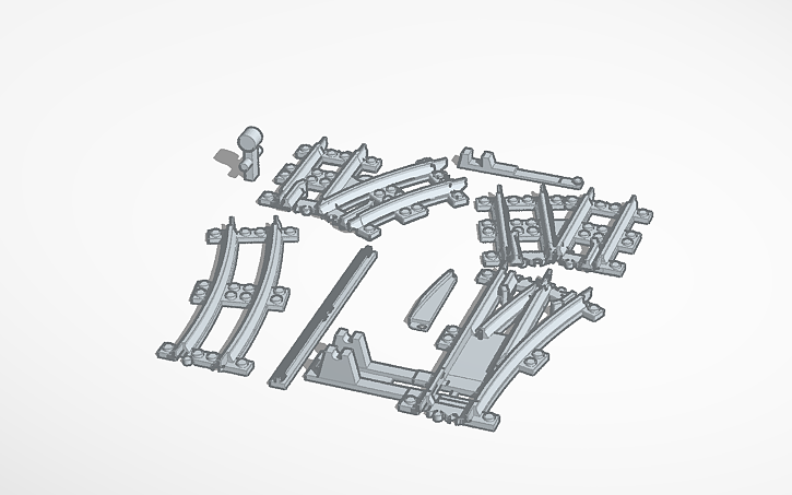 3D design LEGO Narrow Gauge Switch - Tinkercad