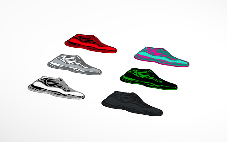 3D design AIR Jordan XI - Tinkercad