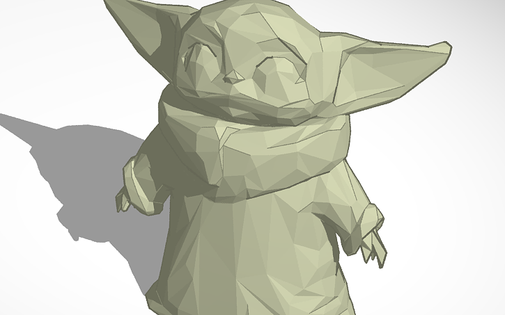 3D design Baby Yoda - Tinkercad