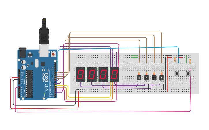 Circuit design Análisis Parte i - Tinkercad